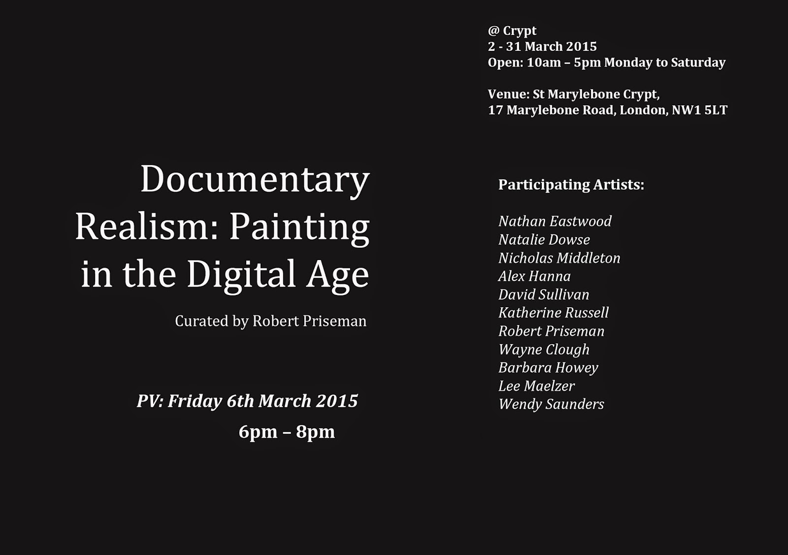 Documentary Realism: Painting in the Digital Age - NATALIE DOWSE